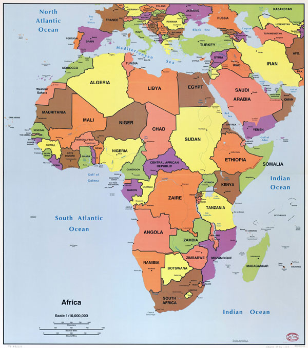 Large detailed political map of Africa with all capitals – 1996 ... Large detailed political map of Africa with all capitals – 1996 ...