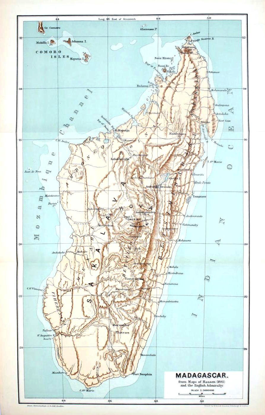 Detailed relief map of Madagascar – 1895. Madagascar detailed relief ... Detailed relief map of Madagascar – 1895. Madagascar detailed relief ...