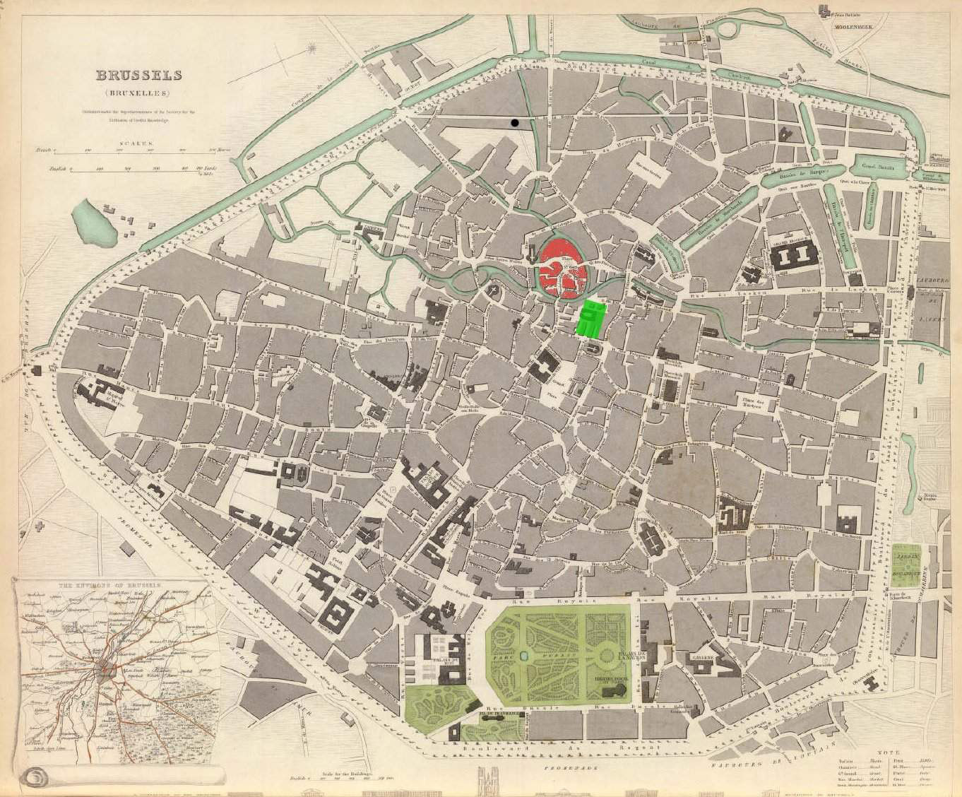 Large detailed old map of Brussels city 1837. Brussels city large ... Large detailed old map of Brussels city 1837. Brussels city large ...