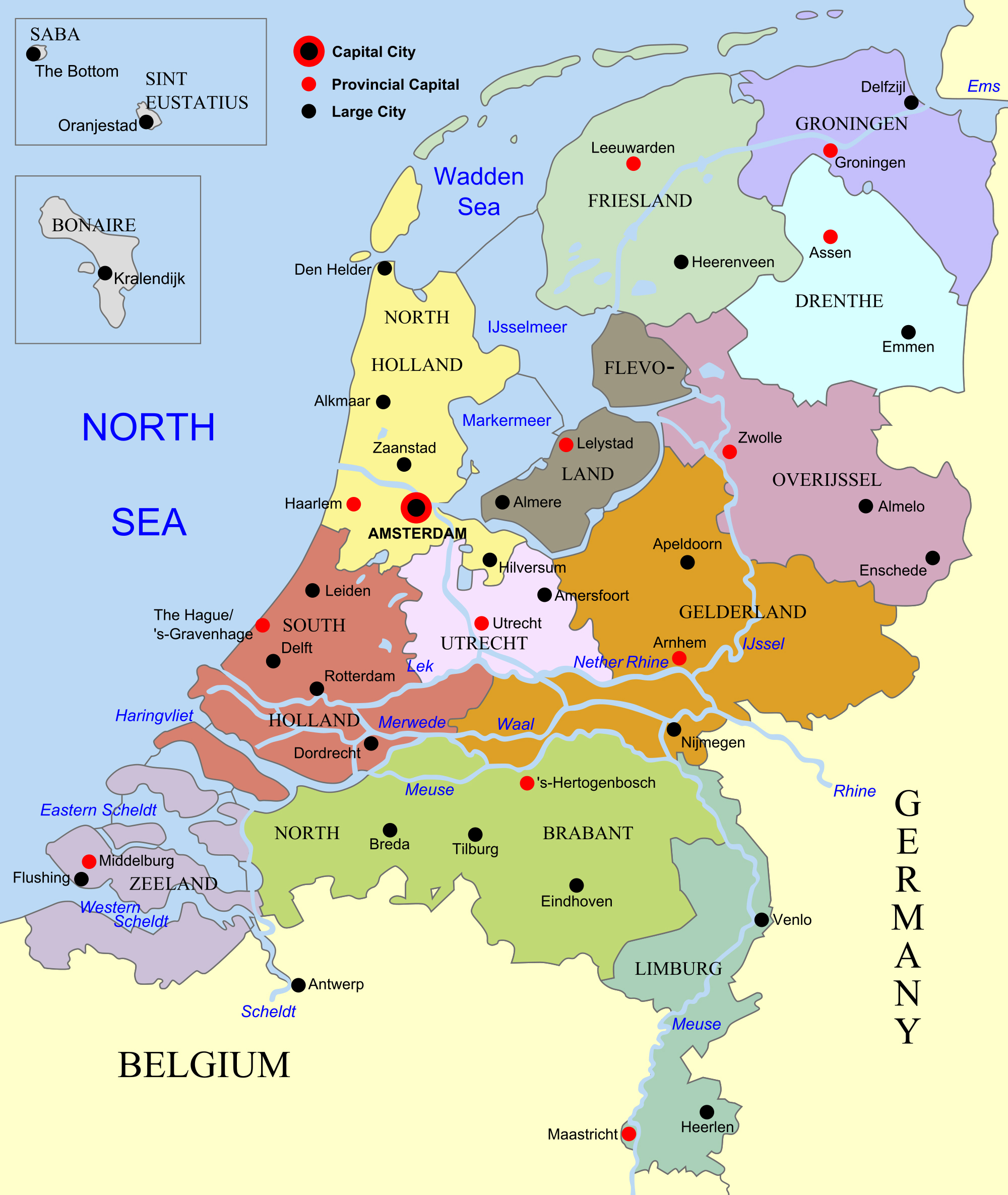Administrative map of Netherlands (Holland). Netherlands administrative ... Administrative map of Netherlands (Holland). Netherlands administrative ...