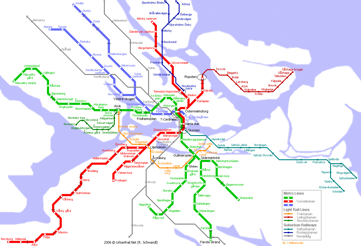 Large detailed metro map of Stockholm city. Stockholm city large detailed metro map | Vidiani ...