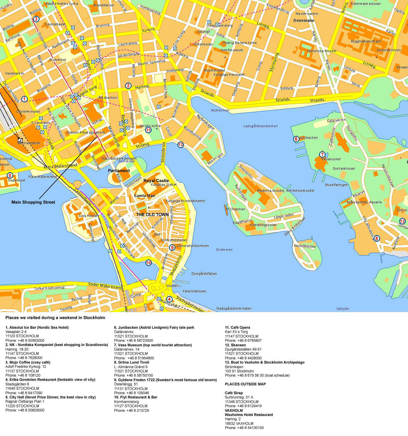 Large detailed tourist map of Stockholm city center. Stockholm city ... Large detailed tourist map of Stockholm city center. Stockholm city ...