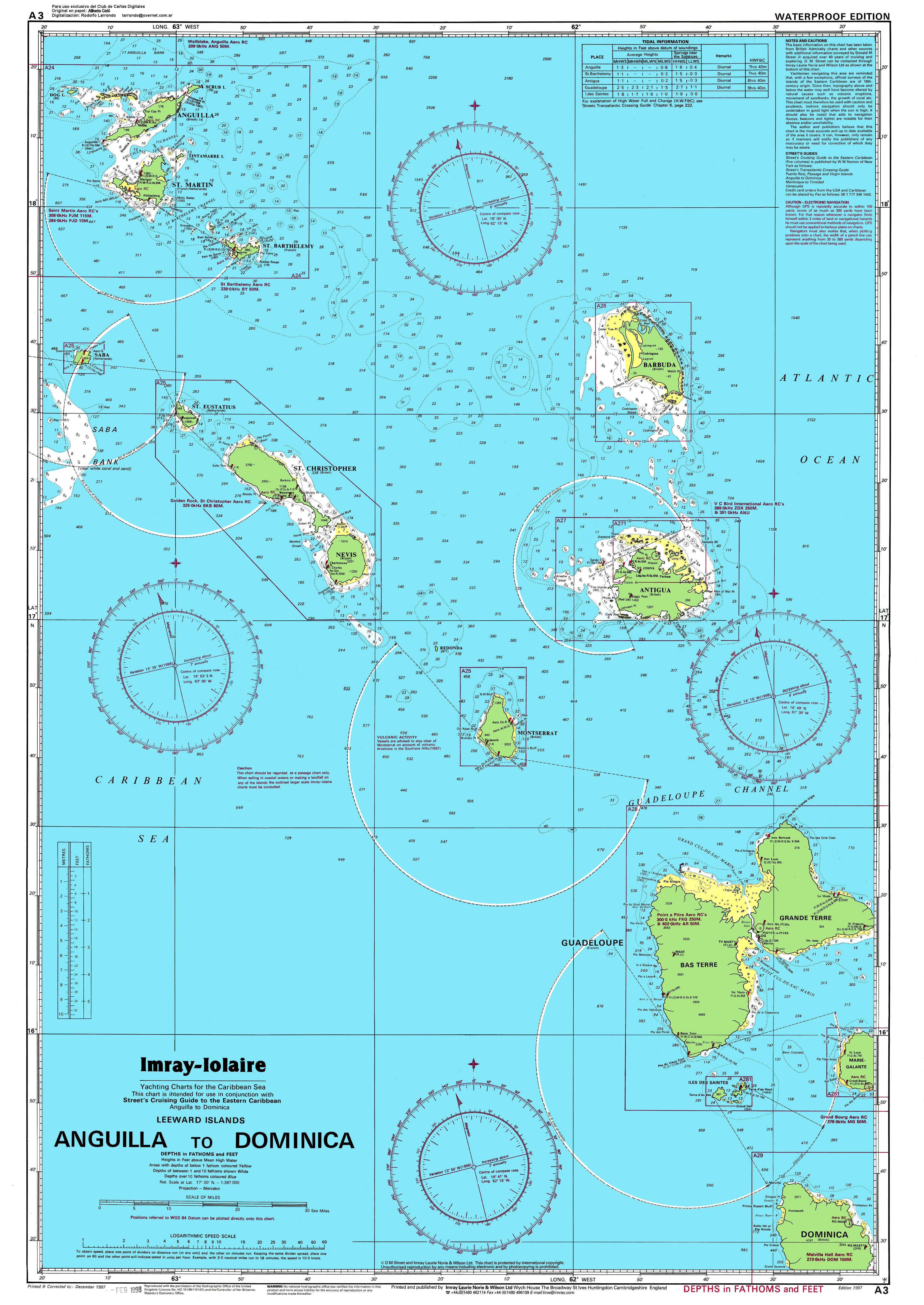 Large detailed political and topographical map of Anguilla, Dominica ... Large detailed political and topographical map of Anguilla, Dominica ...