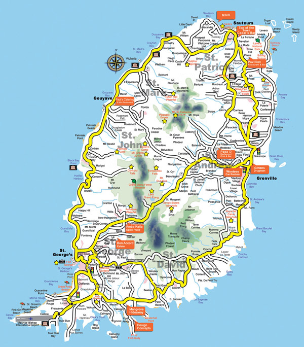 Large detailed tourist map of Grenada. Grenada large detailed tourist ... Large detailed tourist map of Grenada. Grenada large detailed tourist ...