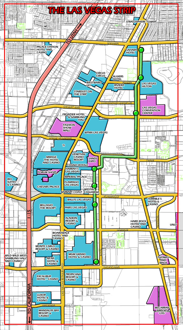 Las Vegas strip map. Strip map of Las Vegas city | Vidiani.com | Maps ... Las Vegas strip map. Strip map of Las Vegas city | Vidiani.com | Maps ...